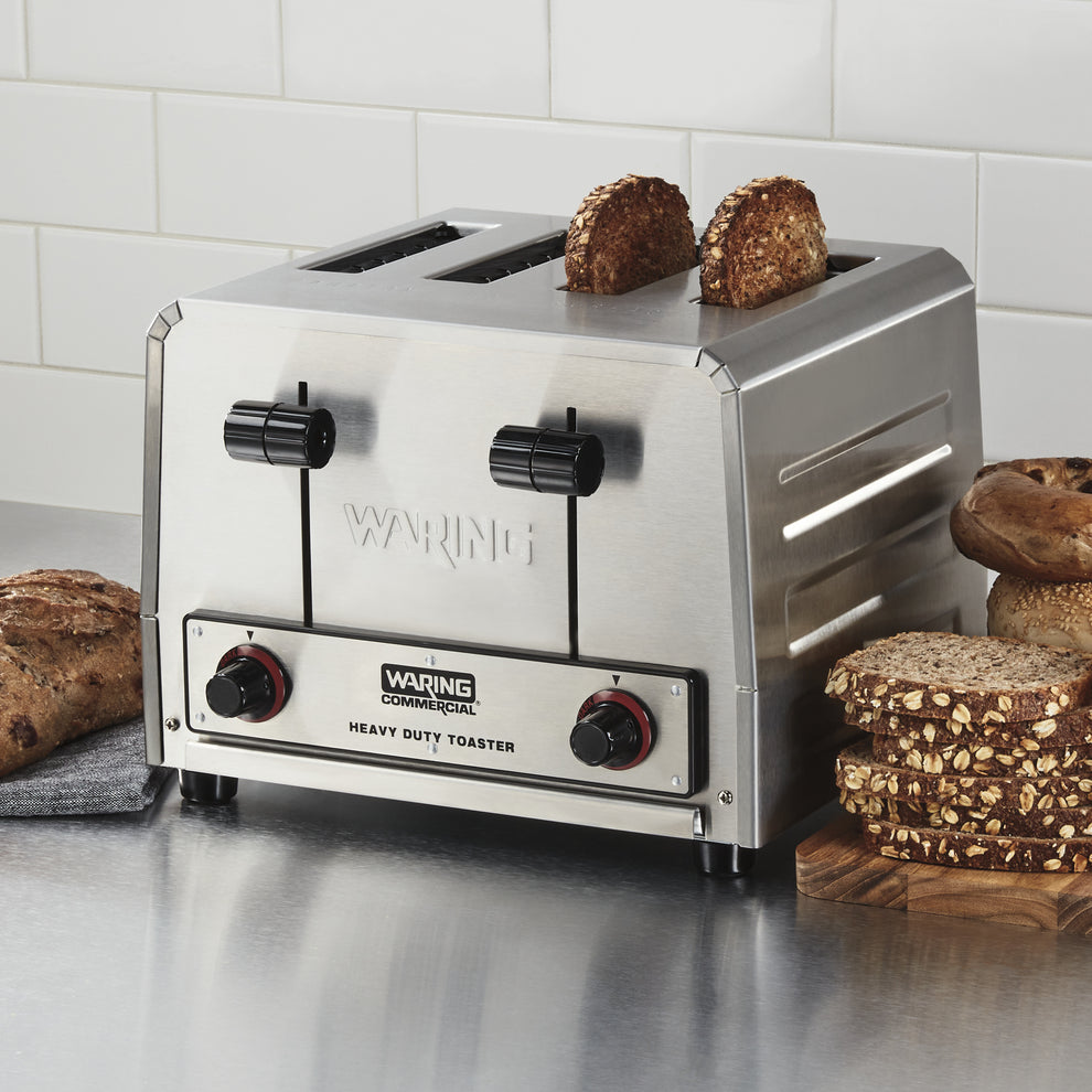 Waring WCT800 4-Slice Heavy-Duty Commercial Toaster, 120V, 19 Amp ...